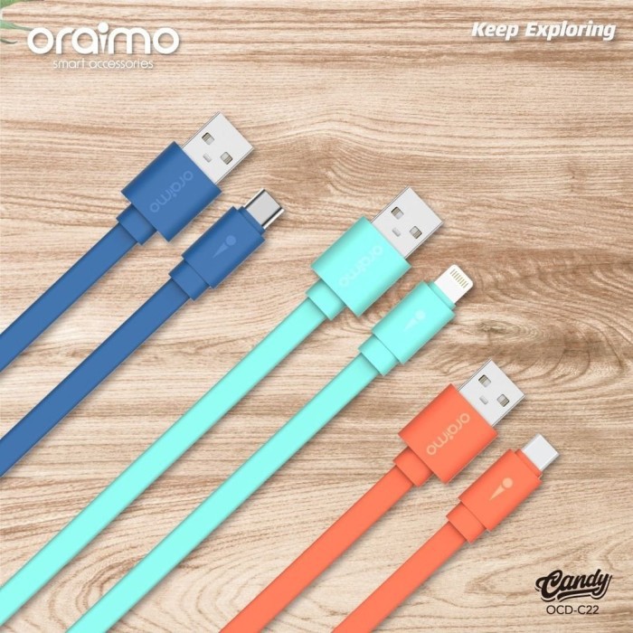 Jual DATA CABLE MICRO USB 2.1A ORAIMO M22 - ORIGINAL | Shopee Indonesia