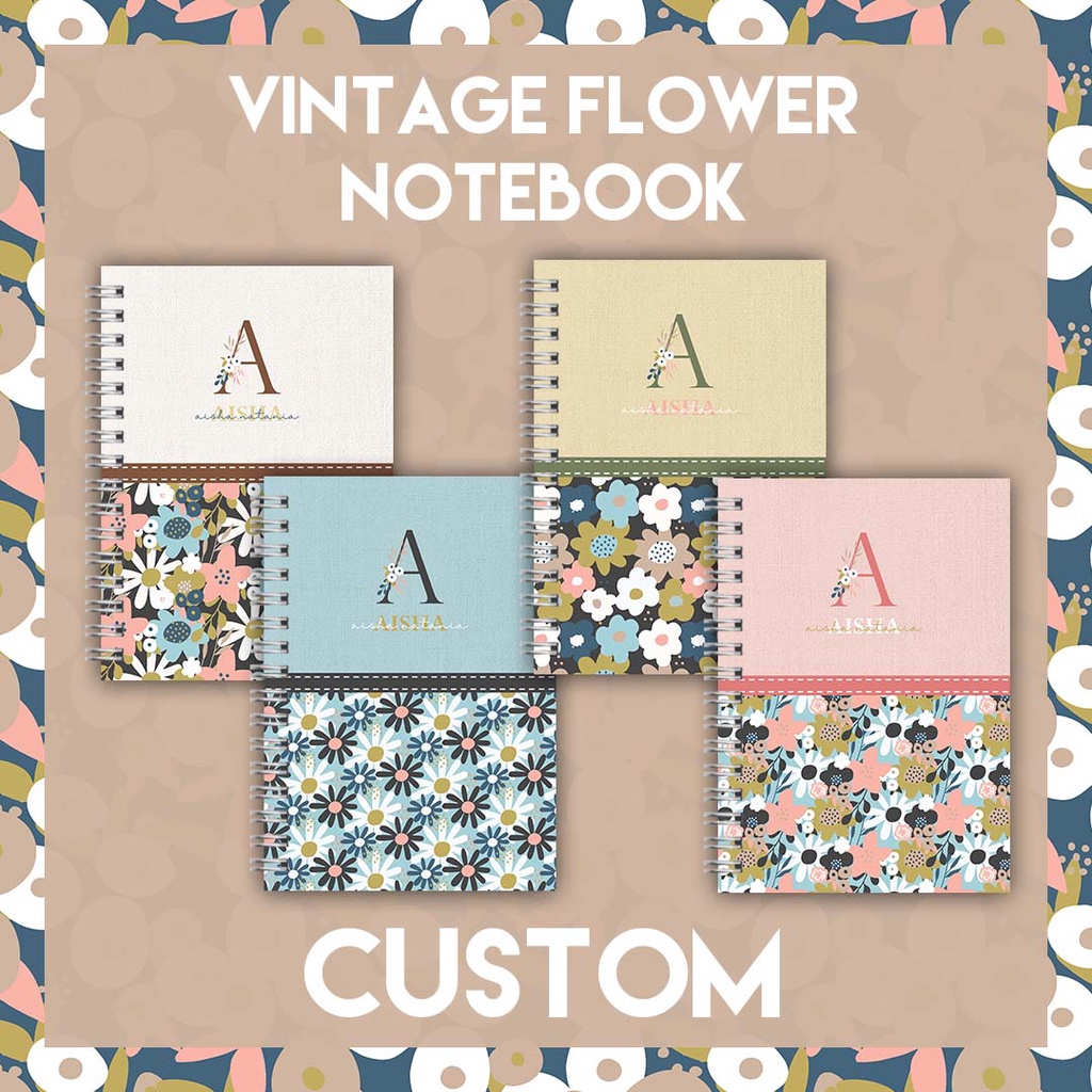 Jual Notebook Custom A5 Murah Aesthetic Buku Catatan Estetik Notebook ...