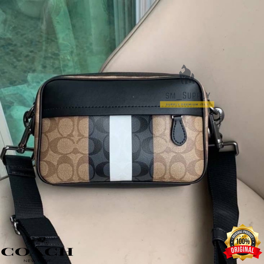 Jual TAS COACH GRAHAM CROSSBODY IN SIGNATURE CANVAS WITH VARSITY CANVAS ...