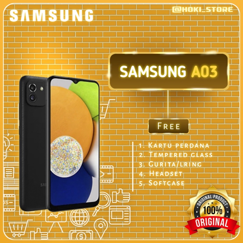 Jual SAMSUNG GALAXY A03 [4GB+64GB] GARANSI RESMI SAMSUNG INDONESIA | Shopee Indonesia