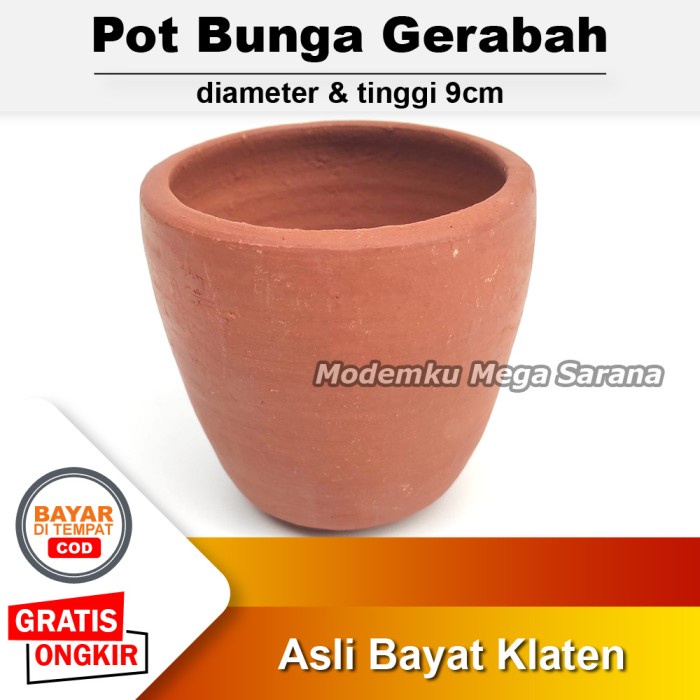 Jual Pot Bunga Gerabah Terakota Tanah Liat Vas Tembikar - D9 | Shopee ...