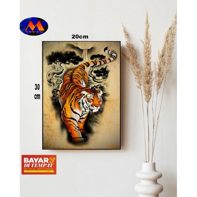 Jual HIASAN DINDING TEMA MACAN/POSTER KAYU MACAN/WALLDECOR/POSTER MACAN ...