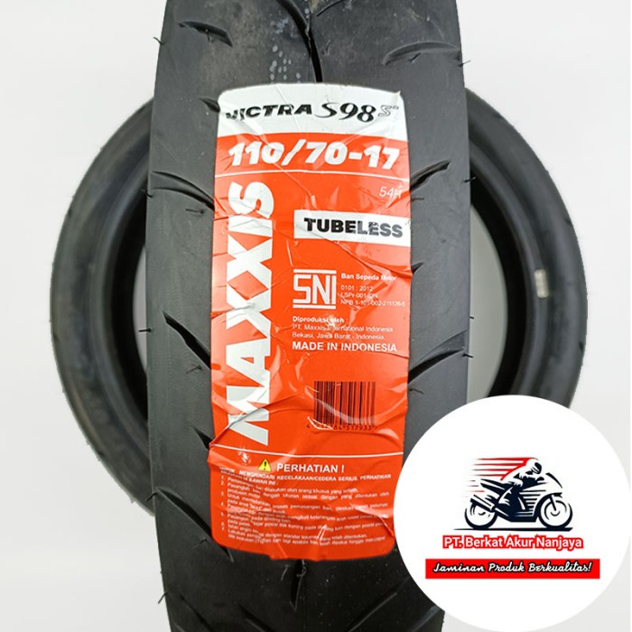 Jual Ban Maxxis Victra 110/70-17 tubeless BONUS Pentil untuk motor ...