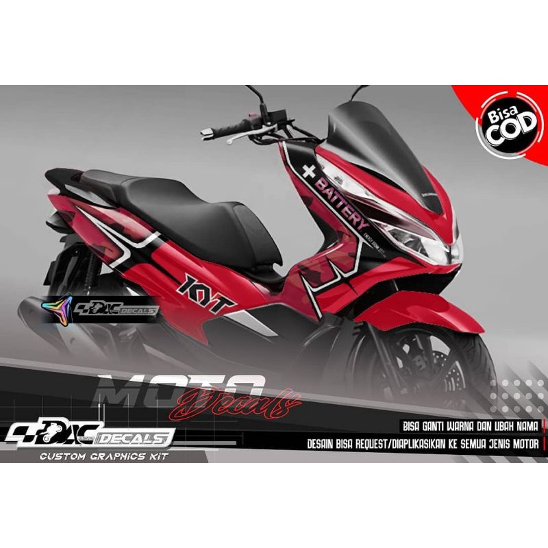 Jual sticker decal honda pcx motif kyt red | Shopee Indonesia