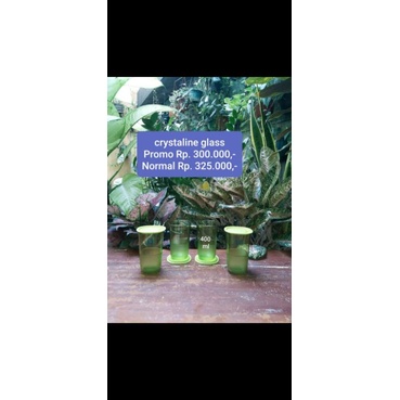 Jual Crystalline Glass Tupperware warna Hijau | Shopee Indonesia