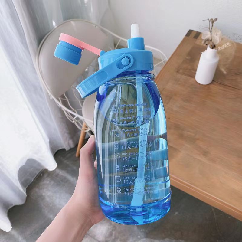 Jual Heenoor Botol Plastik Nice To Meet You 1500ML Sport Bottle Big ...