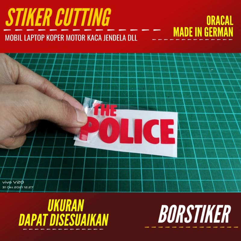 Jual STIKER THE POLICE | STICKER CUTTING BAHAN ORACAL CUSTOM LOGO ...