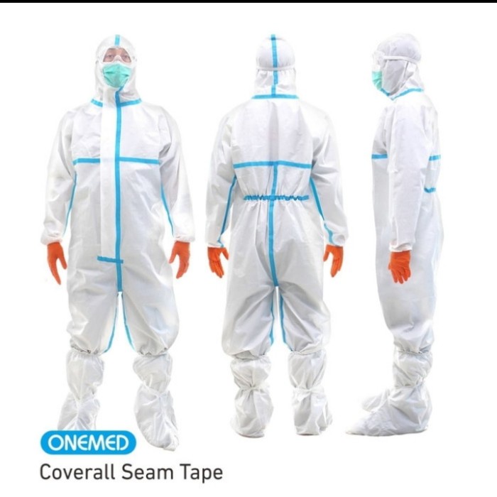 Jual Baju hazmat coverall medical medis APD waterproof OneMed seam seal ...