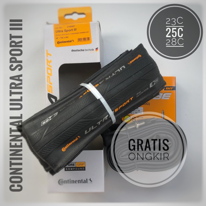 Jual Continental ultra sport III 3 Ban Luar Road bike 700x25 700x23 700x28 | Shopee Indonesia