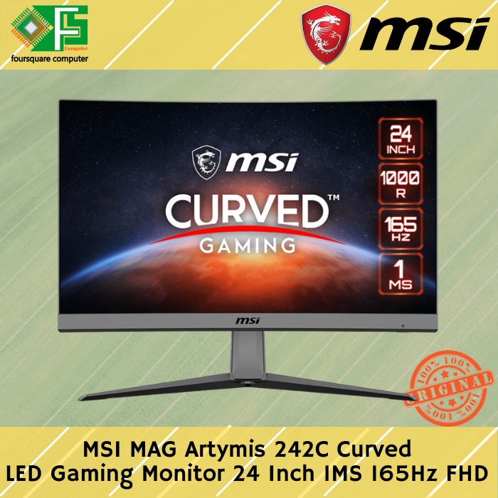 Jual MSI MAG Artymis 242C LED Gaming Monitor 24 Inch Curved 1MS 165HZ FHD 1920 x 1080 Freesync ...
