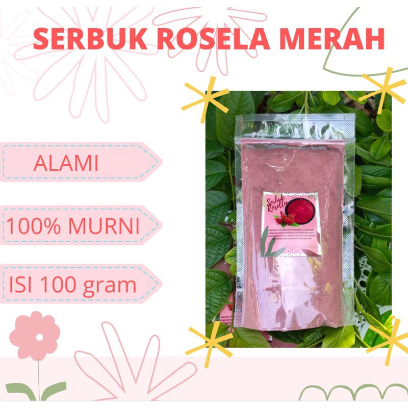 Jual PROMO Bubuk Rosella 100gr Serbuk Powder Rosela Merah Murah Alami ...