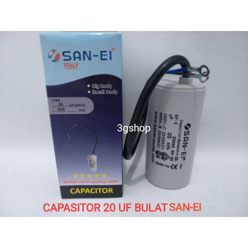 Jual CAPASITOR 20UF BULAT SANEI | Shopee Indonesia