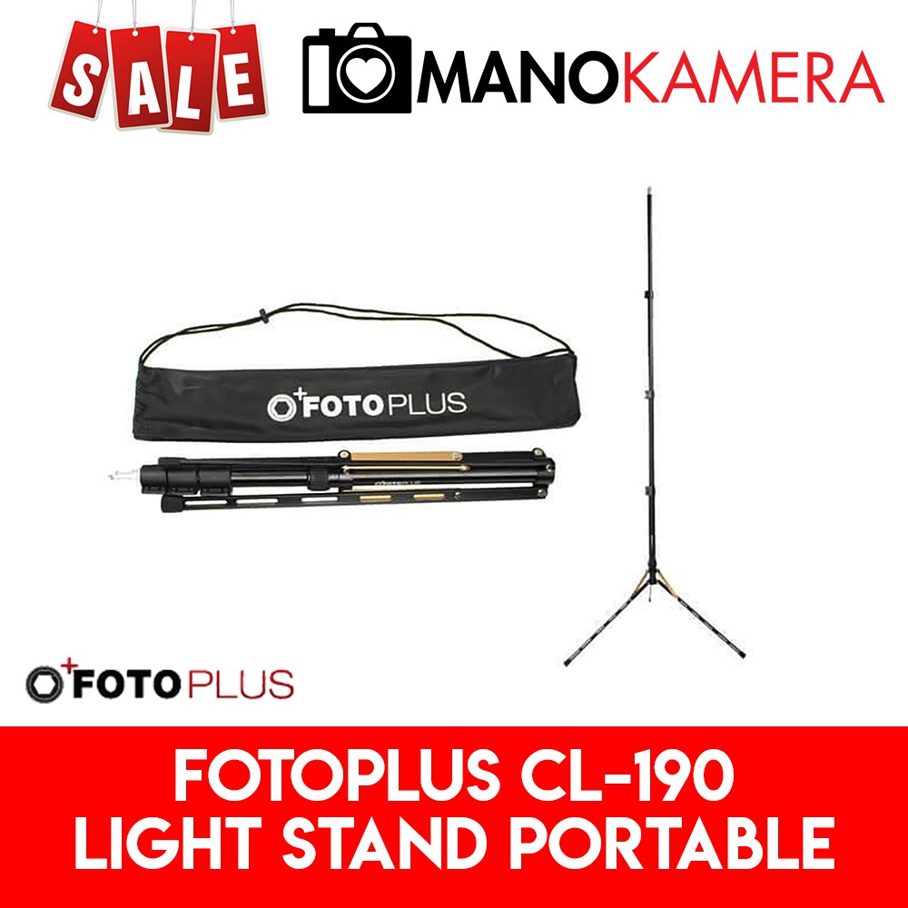 Jual Fotoplus CL-190 Compact Mobile Light Stand CL190 Lightstand Free ...