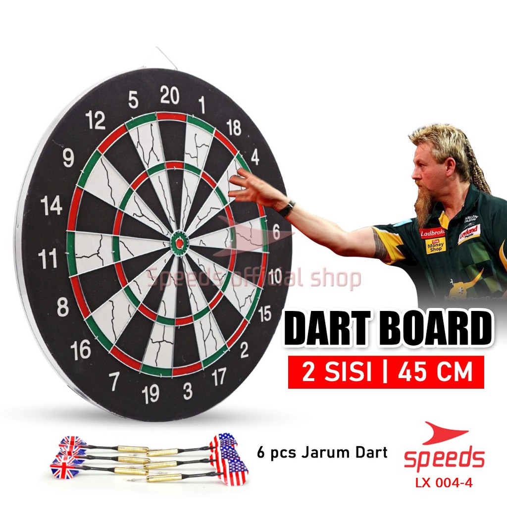 Jual SPEEDS DART GAME BESAR 18in Papan Dart Panahan Dinding Board busur ...