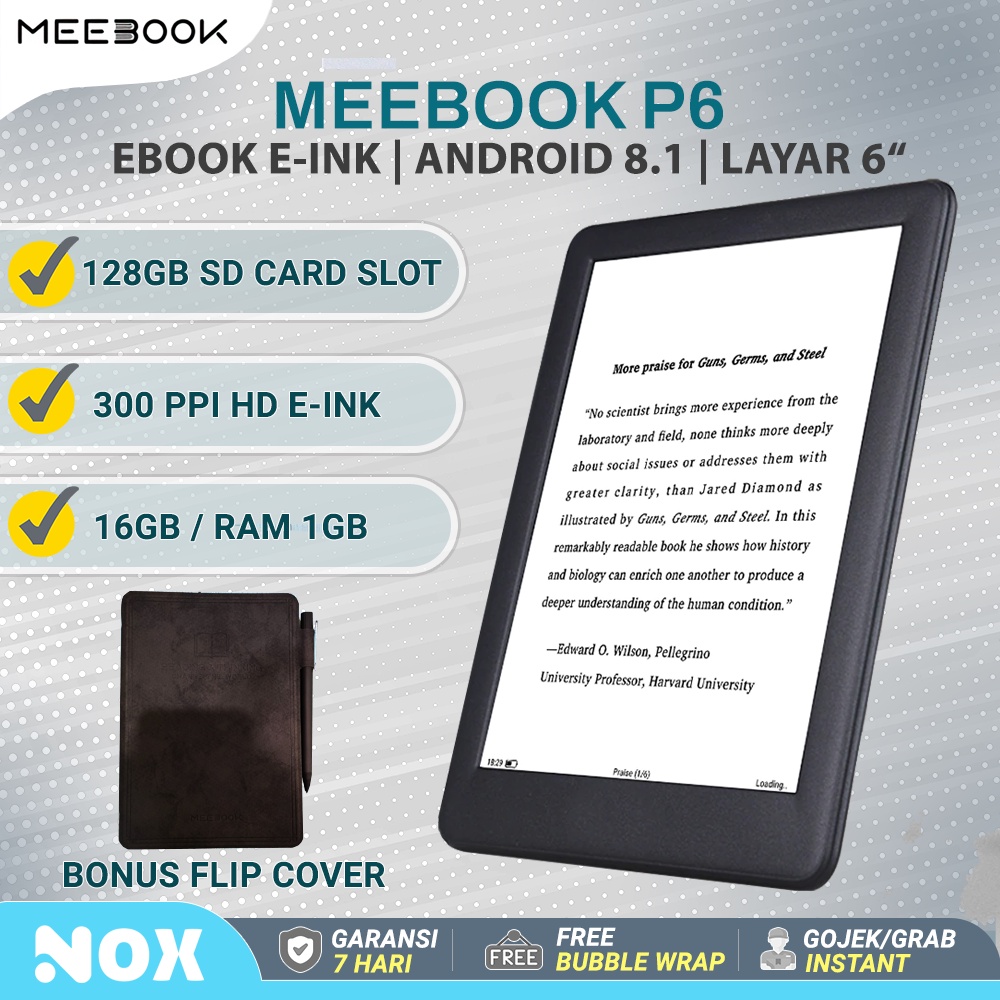 Jual 6"INCH Meebook P6 Pro HD E-ink ANDROID 8 reader Kindle Boox ...