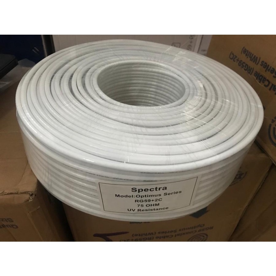 Jual Kabel Coaxial RG59 + Power Spectra Optimus 100M 75 OHM UV ...