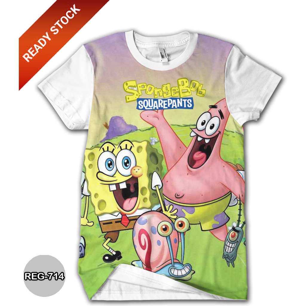 Jual Baju SpongeBob SquarePants Anak Kaos 3D Kartun TV Animasi Series # ...