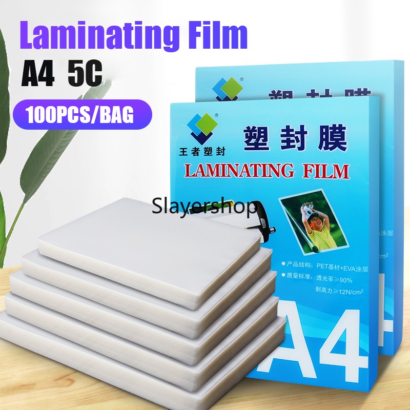Jual 100 PCS / Pack Ukuran A4 Film Laminating PET EVA Untuk Mesin Laminating(5C) | Shopee Indonesia