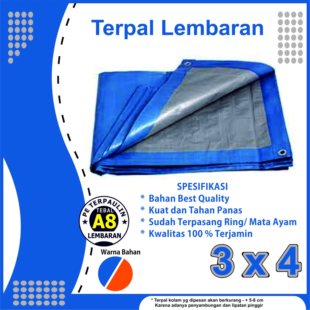 Jual Terpal Tenda Multifungsi Ukuran 3x4 Type A8 Korea | Shopee Indonesia