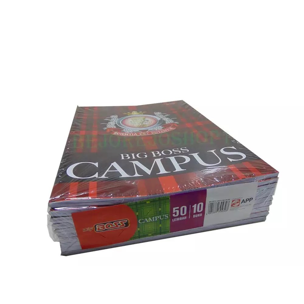 Jual Buku Tulis BIG BOSS CAMPUSS 50 Lembar ( 10 Pcs ) / Buku Sekolah B5 Campus Ukuran Besar Pak ...
