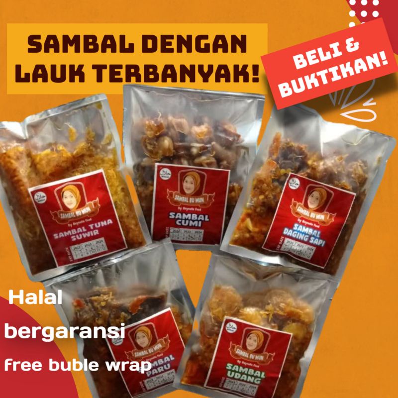 Jual OSENG MERCON BU MUN /cumi/paru/daging sapi/tuna suwir/udang ...