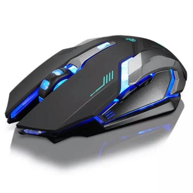 Jual MOUSE GAMING X7 OPTICAL WIRELESS dengan DESAIN ERGONOMIS LED ...