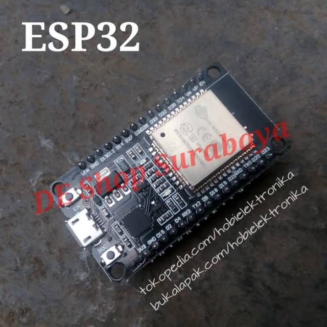 Jual NodeMCU ESP32 wifi bluetooth Arduino microUSB CP2102 | Shopee Indonesia