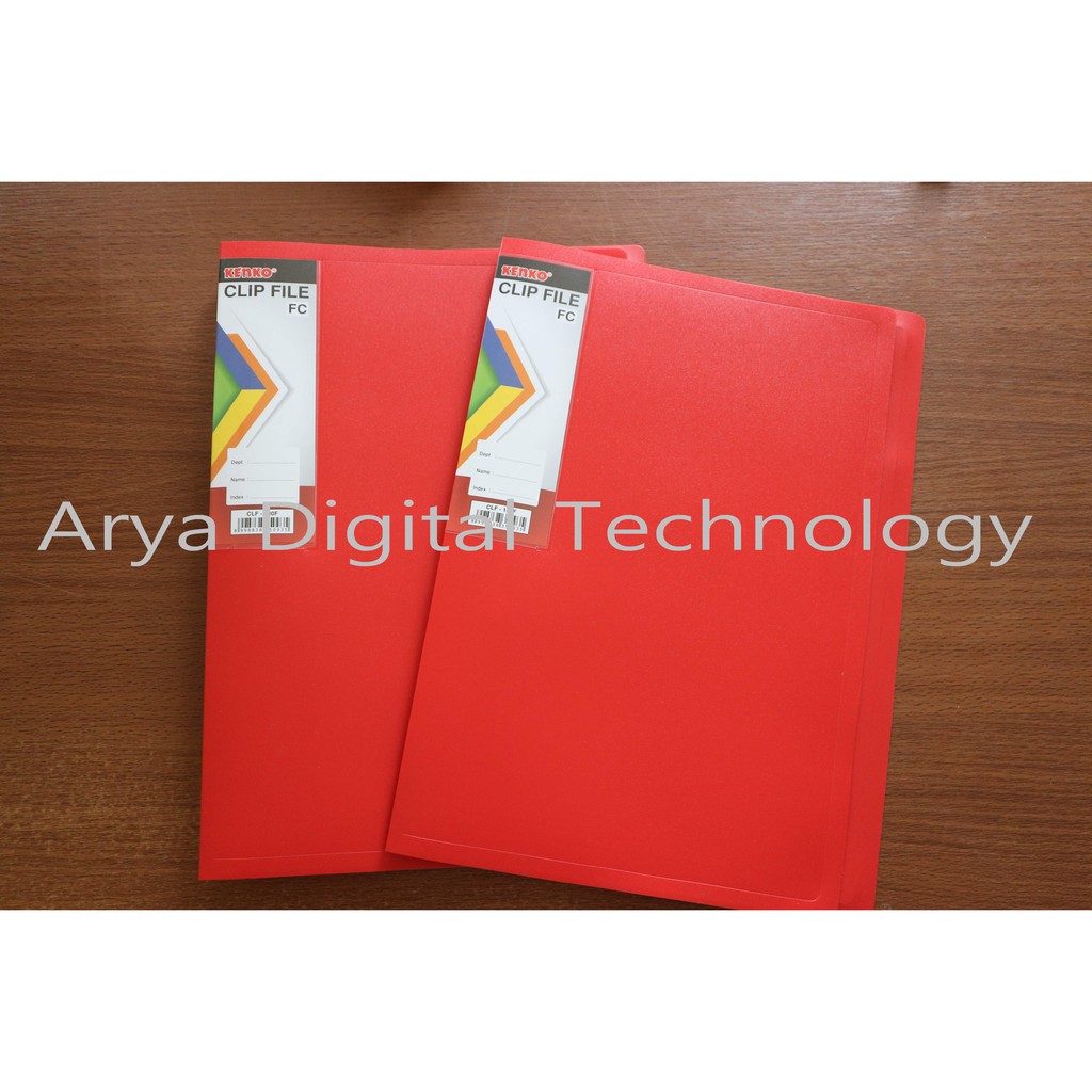 Jual Map Clip File CLF 100F Kenko Folio FC Merah Bertulang Jepit Murah ...