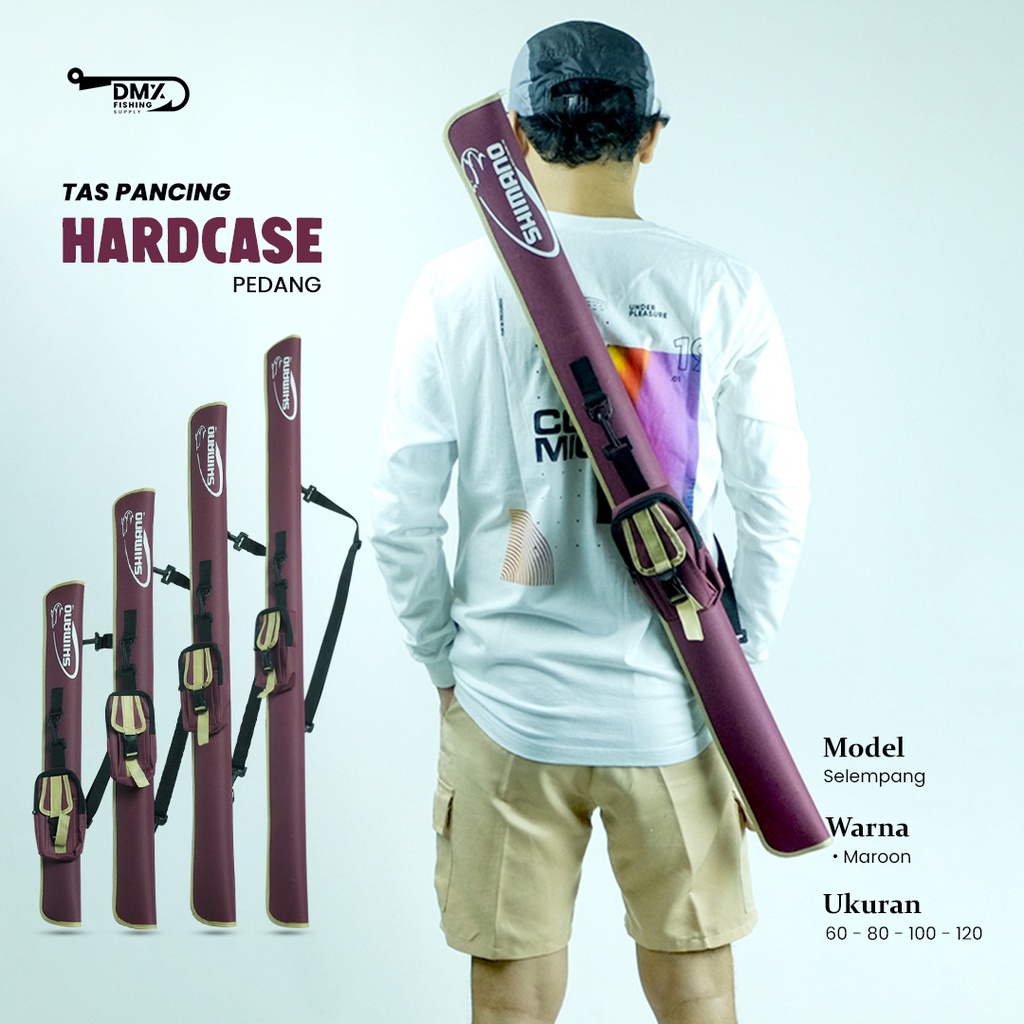 Jual Tas Joran Pancing Hardcase Fiber Model Pedang Slempang Ukuran 60 80 100 120 Cm | Shopee ...