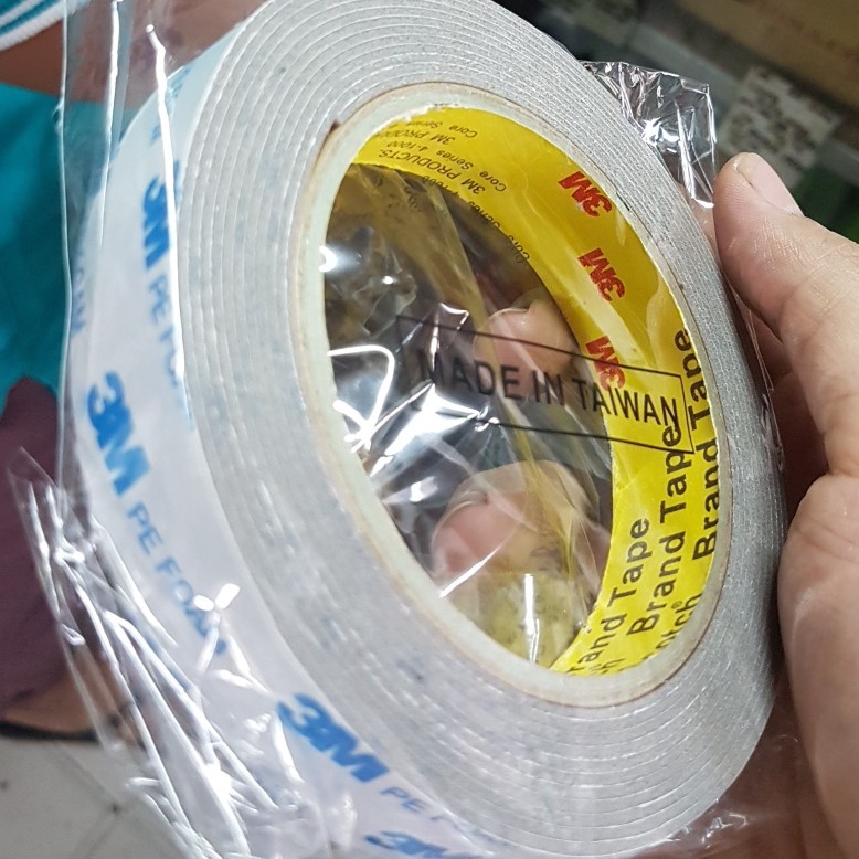 Jual double tape isolasi bolak balik 3m dobel tep putih | Shopee Indonesia