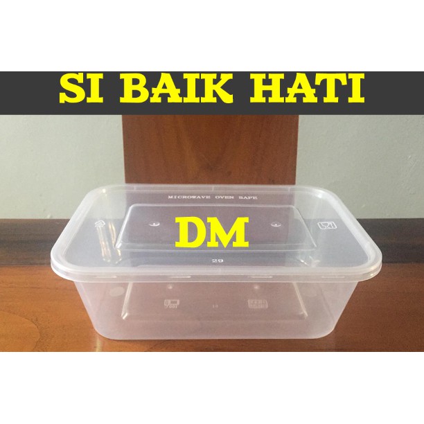 Jual THINWALL PERSEGI PANJANG DM 750 ML (ISI 25 PCS) - KOTAK PLASTIK ...