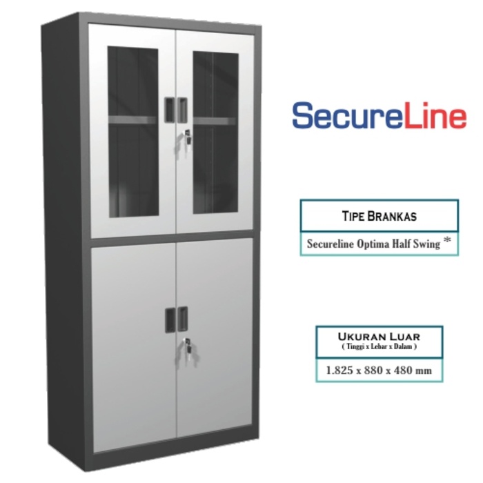 Jual LEMARI ARSIP SECURELINE OPTIMA SWING DOOR-HALF GLASS | Shopee ...