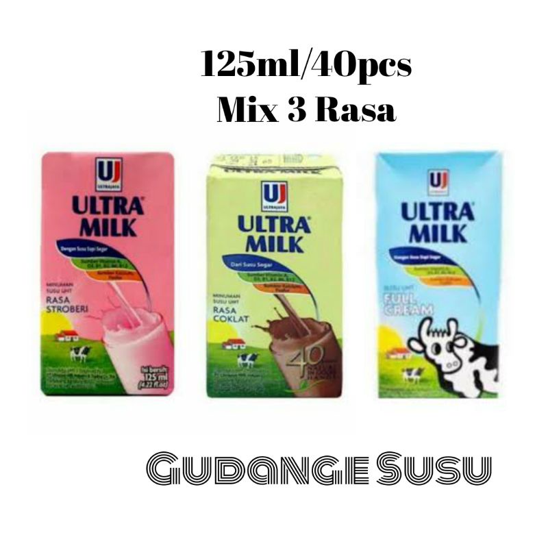 Jual CARGO-Susu Ultra Milk UHT 125ml | 1 Dus Isi 40pcs Stroberi Fullcream Coklat | Shopee Indonesia