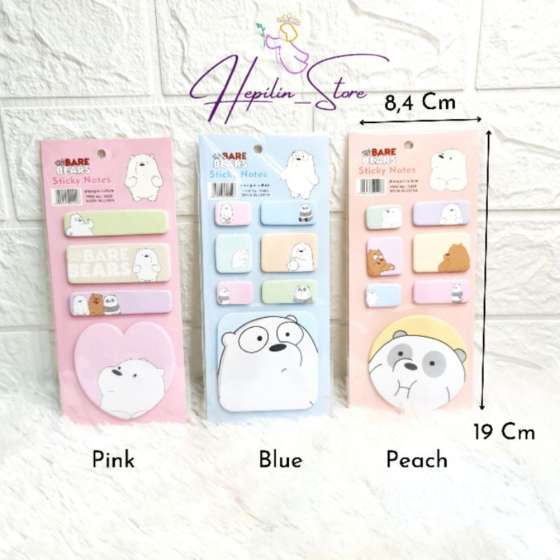 Jual Sticky Notes We Bare Bears Bawah Besar / Sticky Memo Lucu / Sticky ...