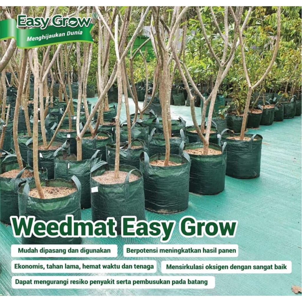 Jual Weedmat Lebar 4 Meter Control Easy Grow Terpal Green House Meteran ...
