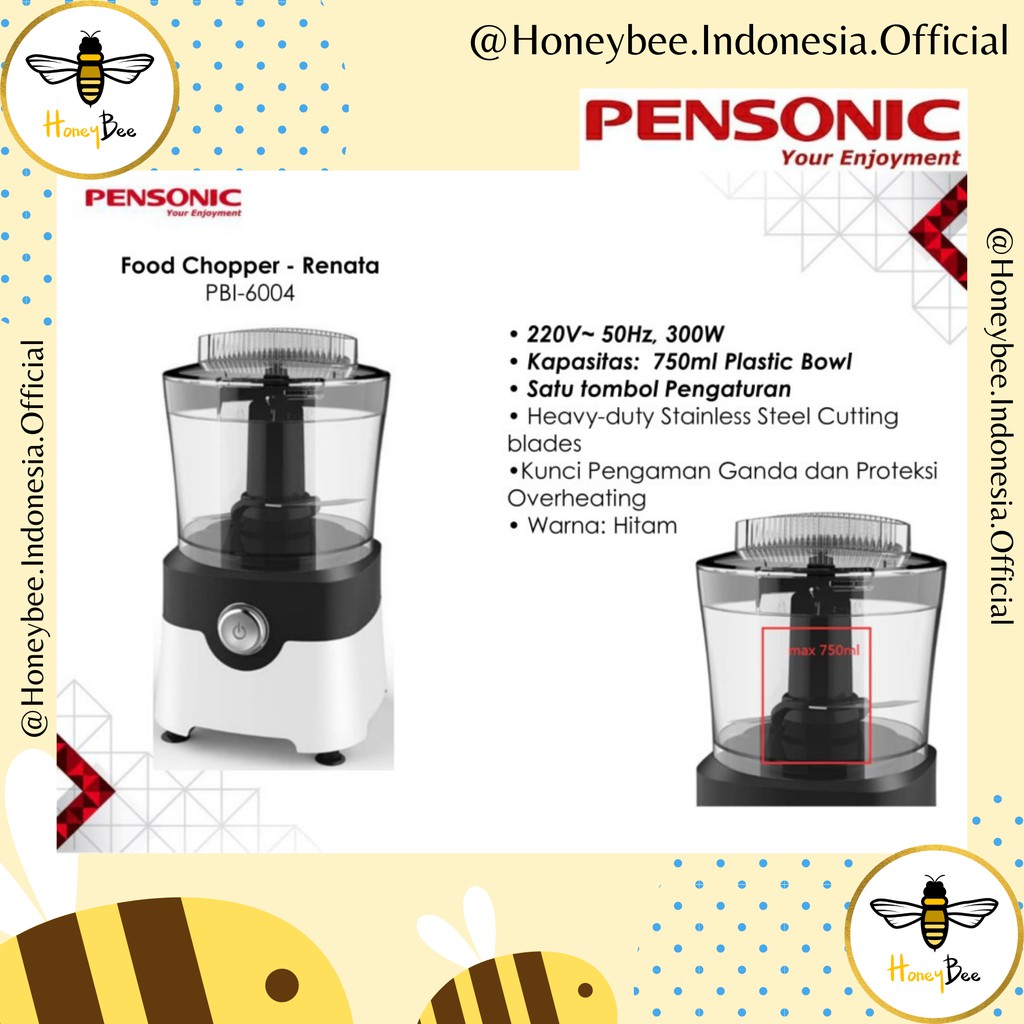 Jual Pensonic Food Chopper Renata PBI-6004 - Baru Garansi Resmi ...