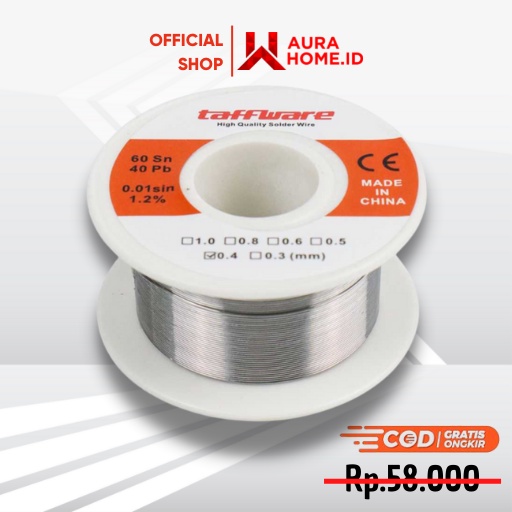 Jual Kawat Timah Solder Sn60/Pb40 50gr / Kawat Timah Solder Roll Las ...