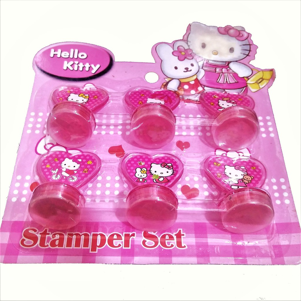 Jual STEMPEL STAMP HELLO KITTY ISI 6 PCS SET GAMBAR STAMPEL CANTIK ...