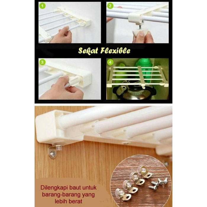 Jual Sekat Lemari Fleksibel - Rak Sekat Universal Kitchen Rak | Shopee ...
