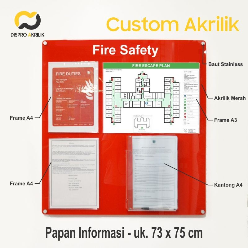 Jual Papan Informasi / Papan dinding / Safety wall board PI 001 ...