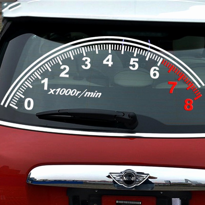 Jual Stiker cutting RPM Spedometer kaca belakang wiper mobil | Shopee ...