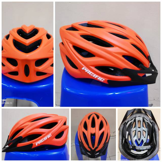Jual HELM SEPEDA GOWES KEREN PACIFIC ORANGE | Shopee Indonesia