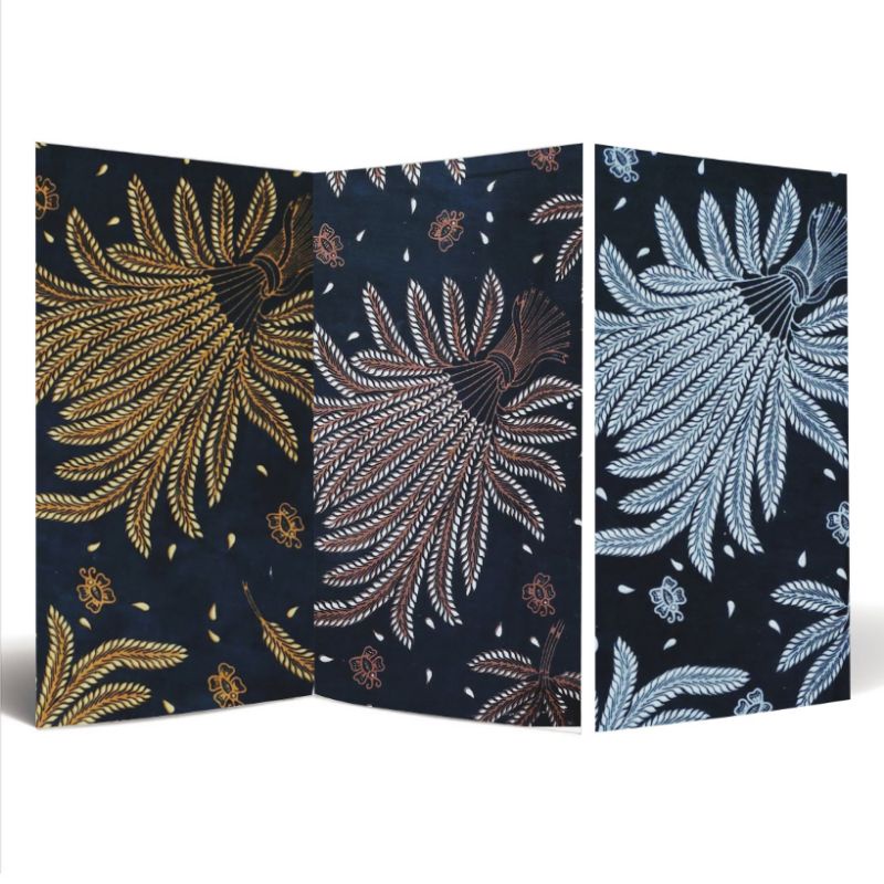 Jual Kain batik printing motif batik padi hitam abu bahan seragam batik ...