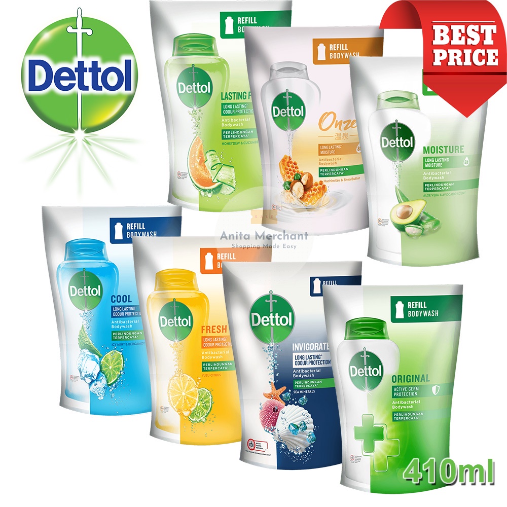 Jual Dettol Body Wash 410G Sabun Mandi Cair Anti Bakteri | Shopee Indonesia