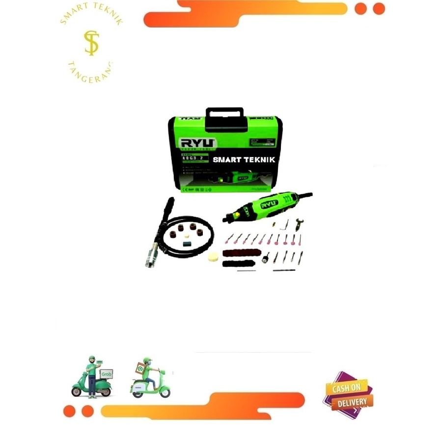 Jual RYU RDG 3 2 Mini Die Grinder Set Rotary Tool Grinda Tangan Kecil ...