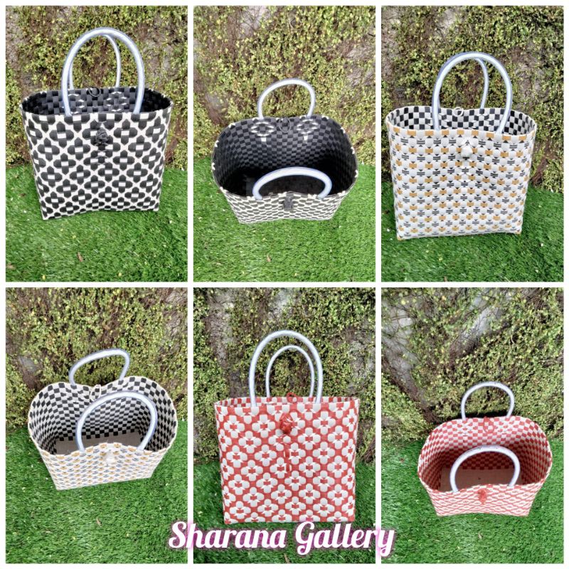 Jual Tas anyaman plastik, bahan embos super model batik | Shopee Indonesia