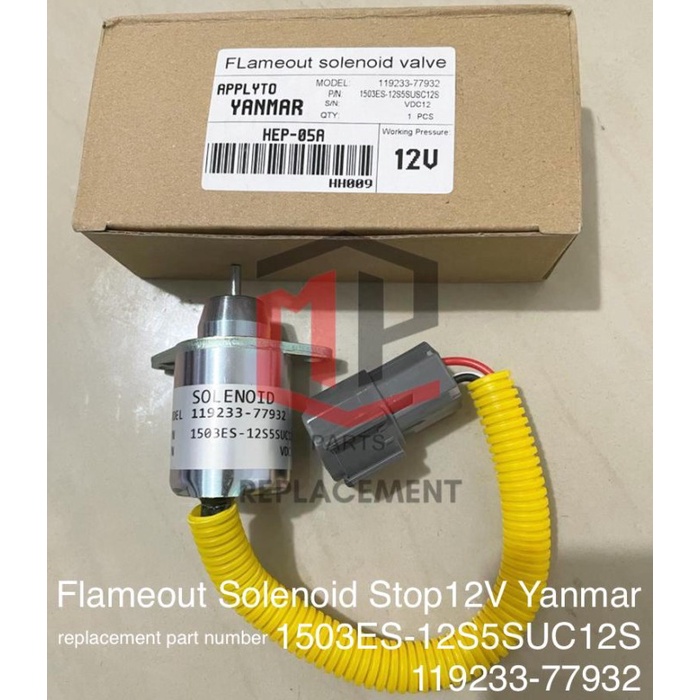 Jual Selenoid Engine Stop 12V Yanmar 4TNV88 1503ES 12S5SUC12S 119233 ...