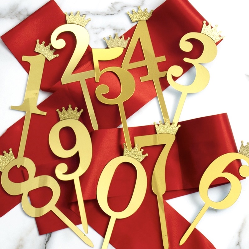 Jual TOPPER KUE ANGKA MAHKOTA TINGGI 15 CM / TOPPER ANGKA BESAR JUMBO ...