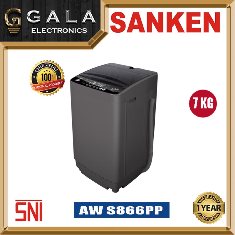 Jual MESIN CUCI SANKEN TOP LOADING AW S866 7KG 1 TABUNG (OTOMATIS) | Shopee Indonesia