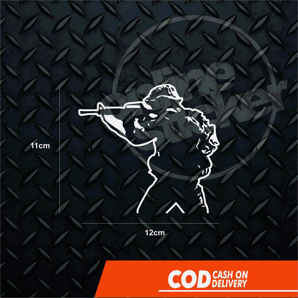 Jual Sticker Tentara Senjata Menyala untuk mobil kaca belakang ...